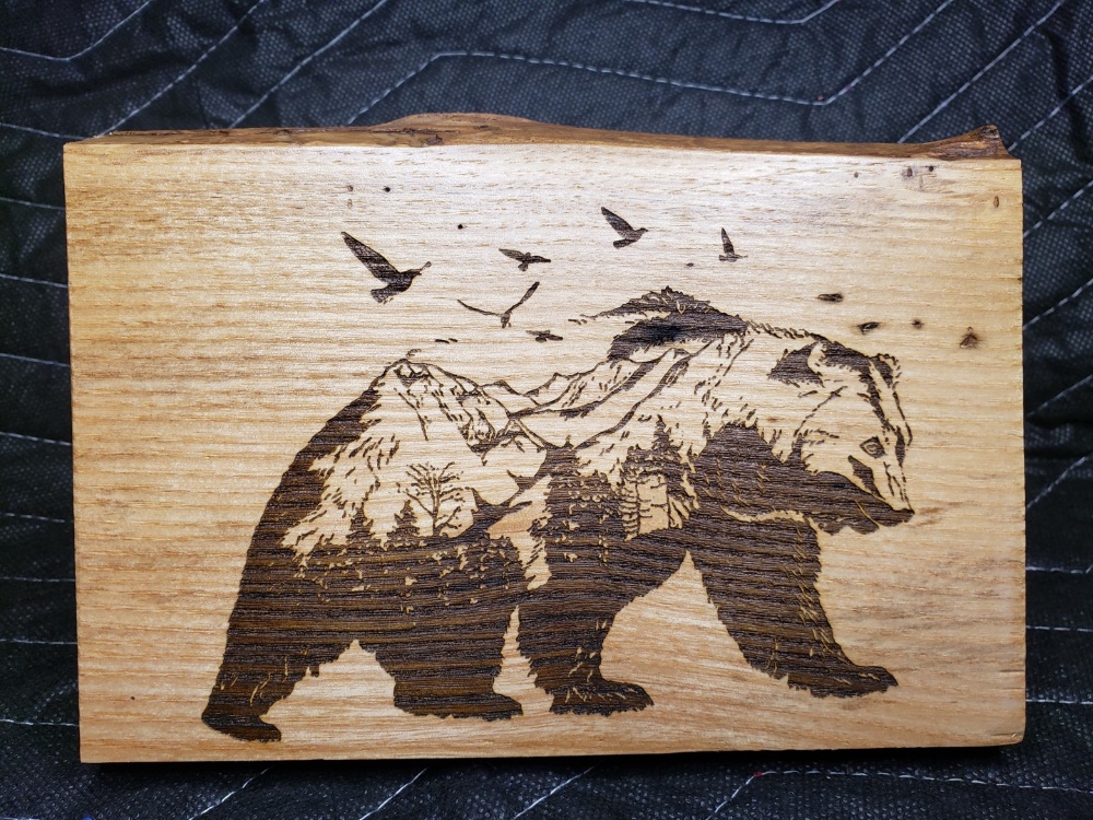 Live Edge Engraved Plaque, Ash - Rustic Blend Craftsworks LLC