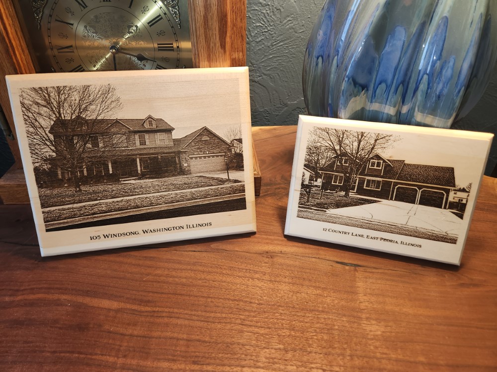 25-1119 Custom Home Photo Engravings - Rustic Blend Craftsworks LLC